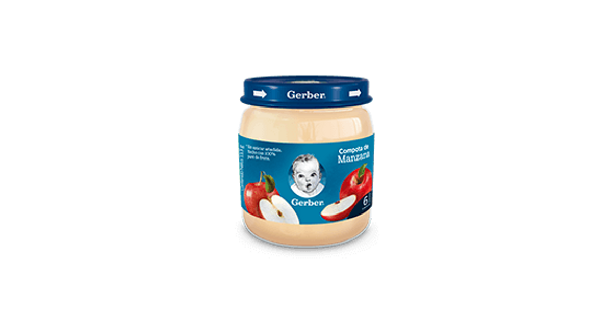 Compota Gerber® de manzana en frasco | Nestlé FamilyNes